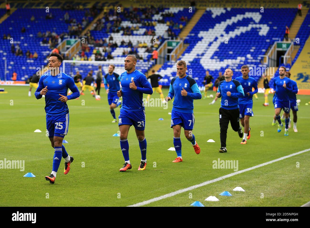 Birmingham City's Josh Cogley (left) during the warm up Stock Photo - Alamy