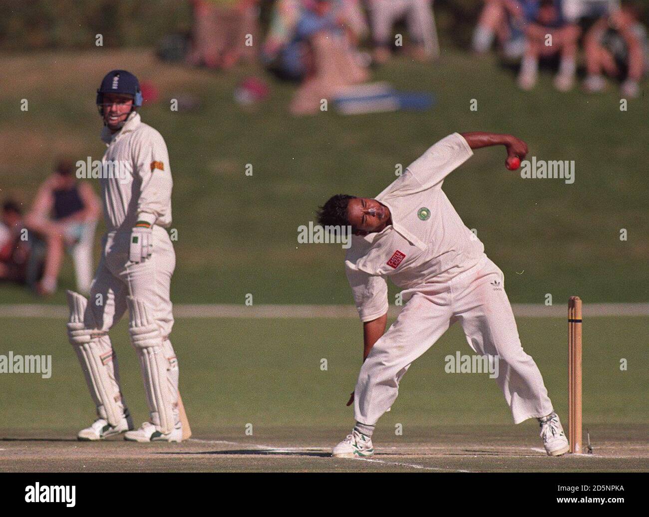 Paul Adams of South Africa (right) bowling Stock Photo - Alamy