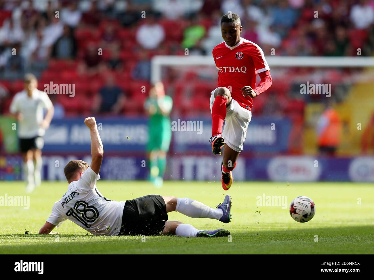 Charlton Athletic's Ademola Lookman and Northampton Town's Aaron ...