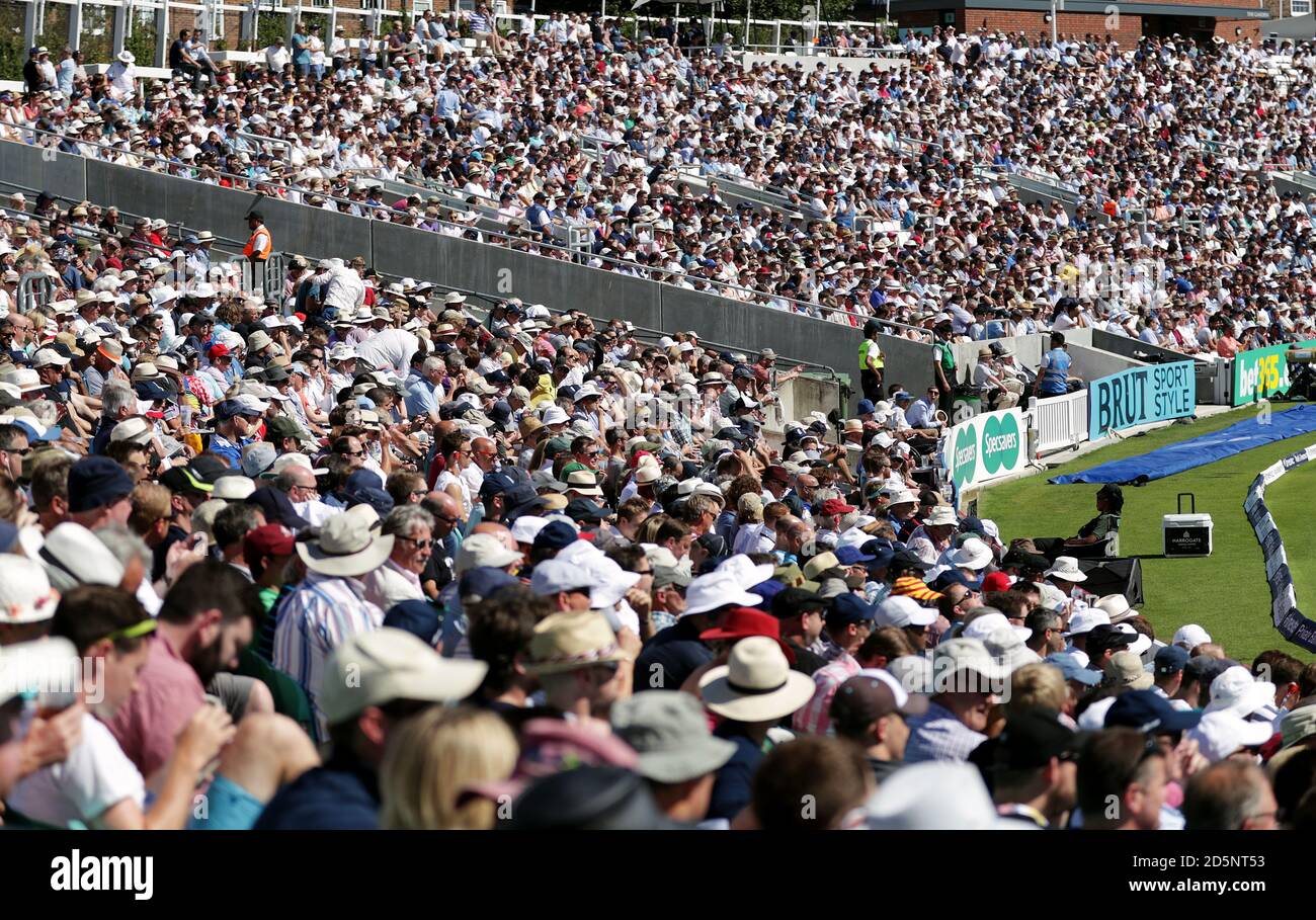 Fans watch the action at the Kia Oval Stock Photo - Alamy