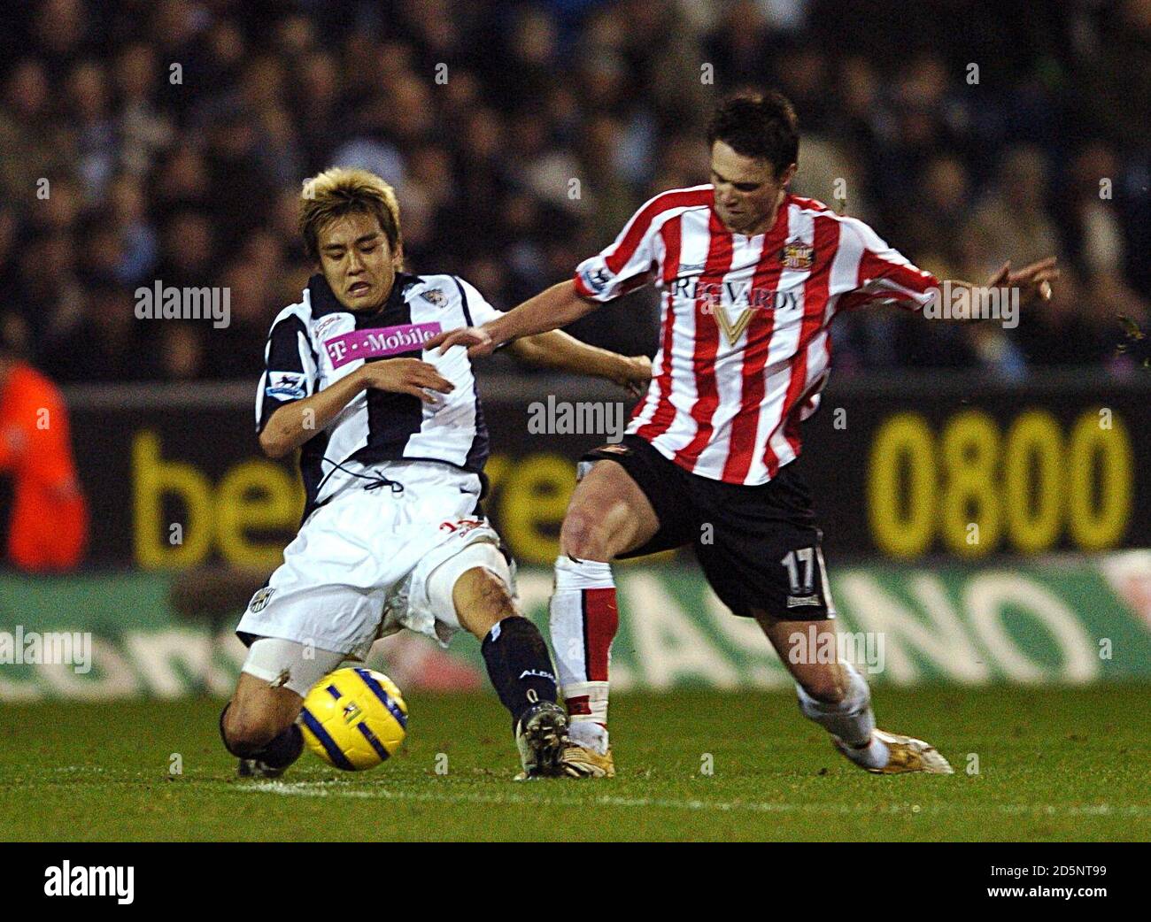 West Bromwich Albion's Junichi Inamoto challenges Sunderland's Anthony ...