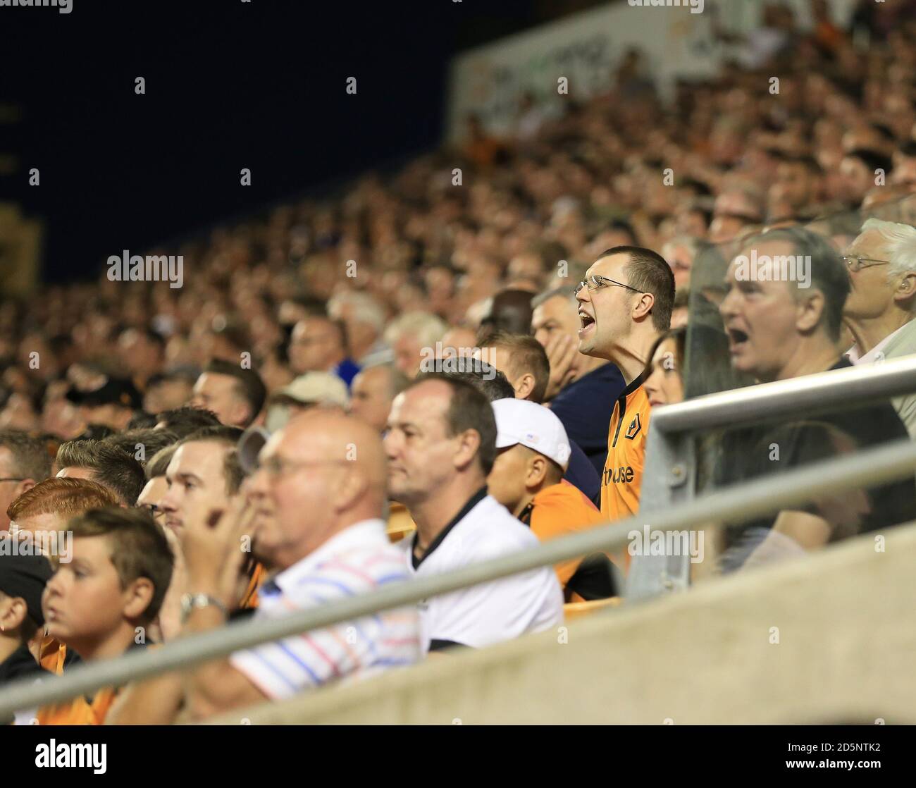 Football fans shout in the stands hi-res stock photography and images ...