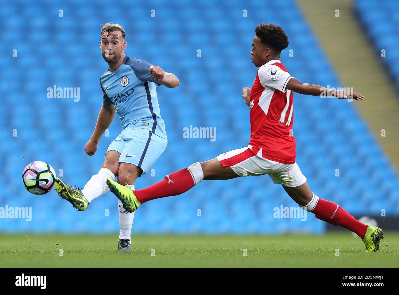 Manchester City's James Horsfield and Arsenal's Chris Willock Stock ...