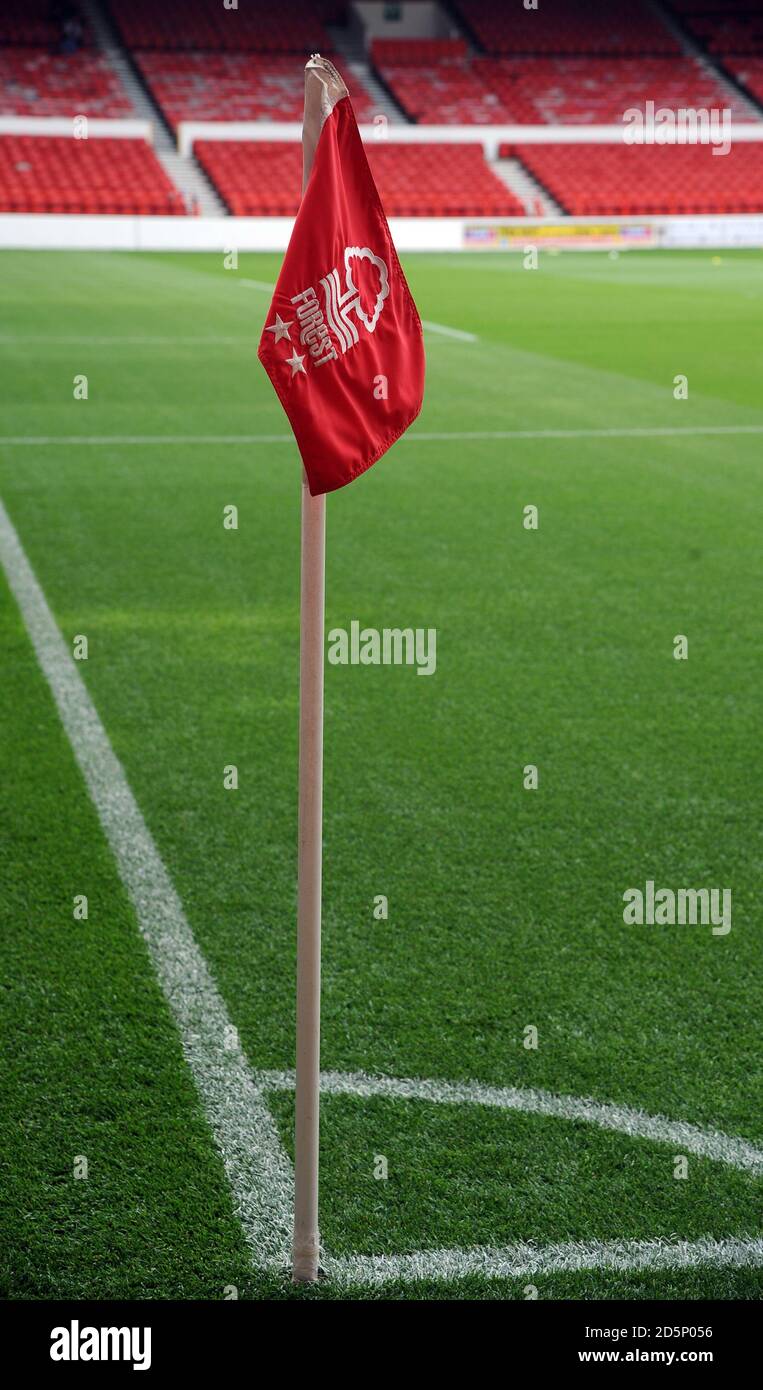 General view of corner flag at The City Ground Stock Photo - Alamy