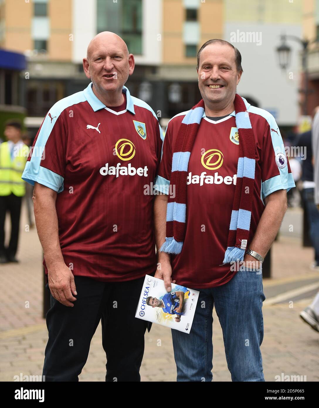 Burnley fans outside Stamford Bridge before the game Stock Photo - Alamy