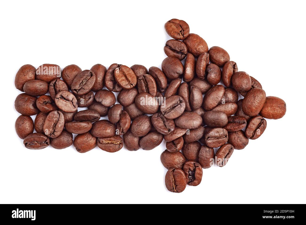 arrow of coffee beans Stock Photo - Alamy