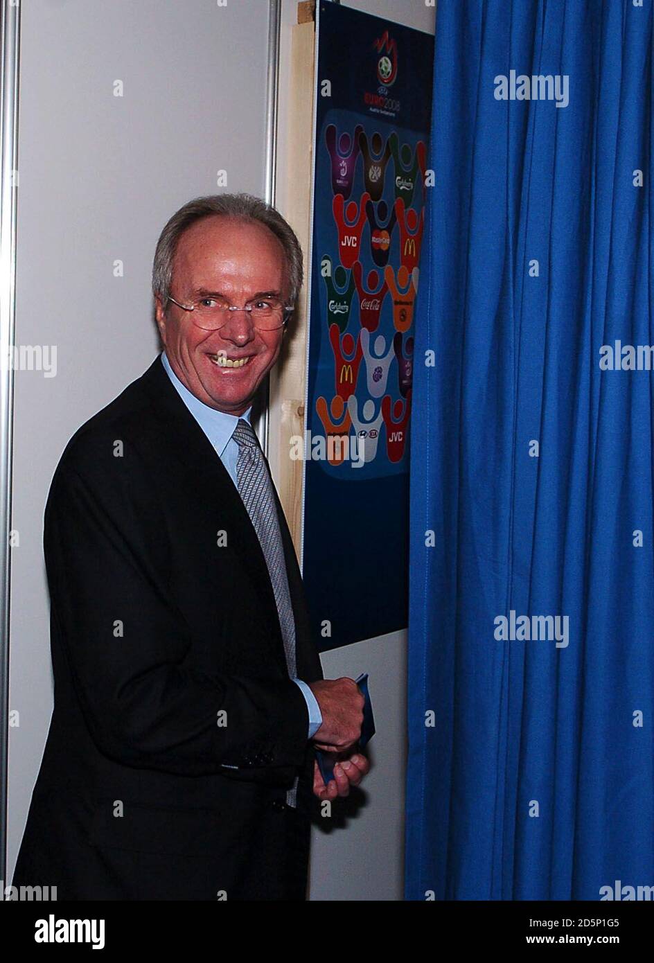 England coach Sven Goran Eriksson attends the UEFA European ...