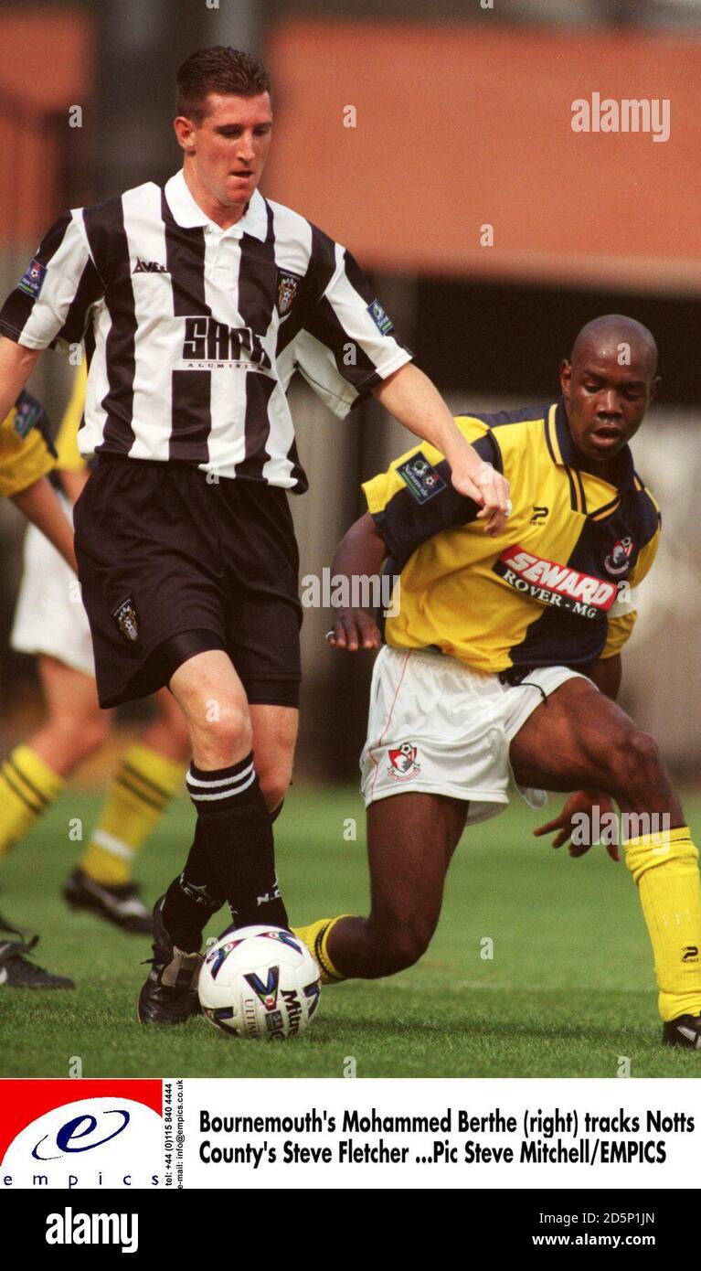 Bournemouth's Mohammed Berthe (right) tracks Notts County's Steve ...