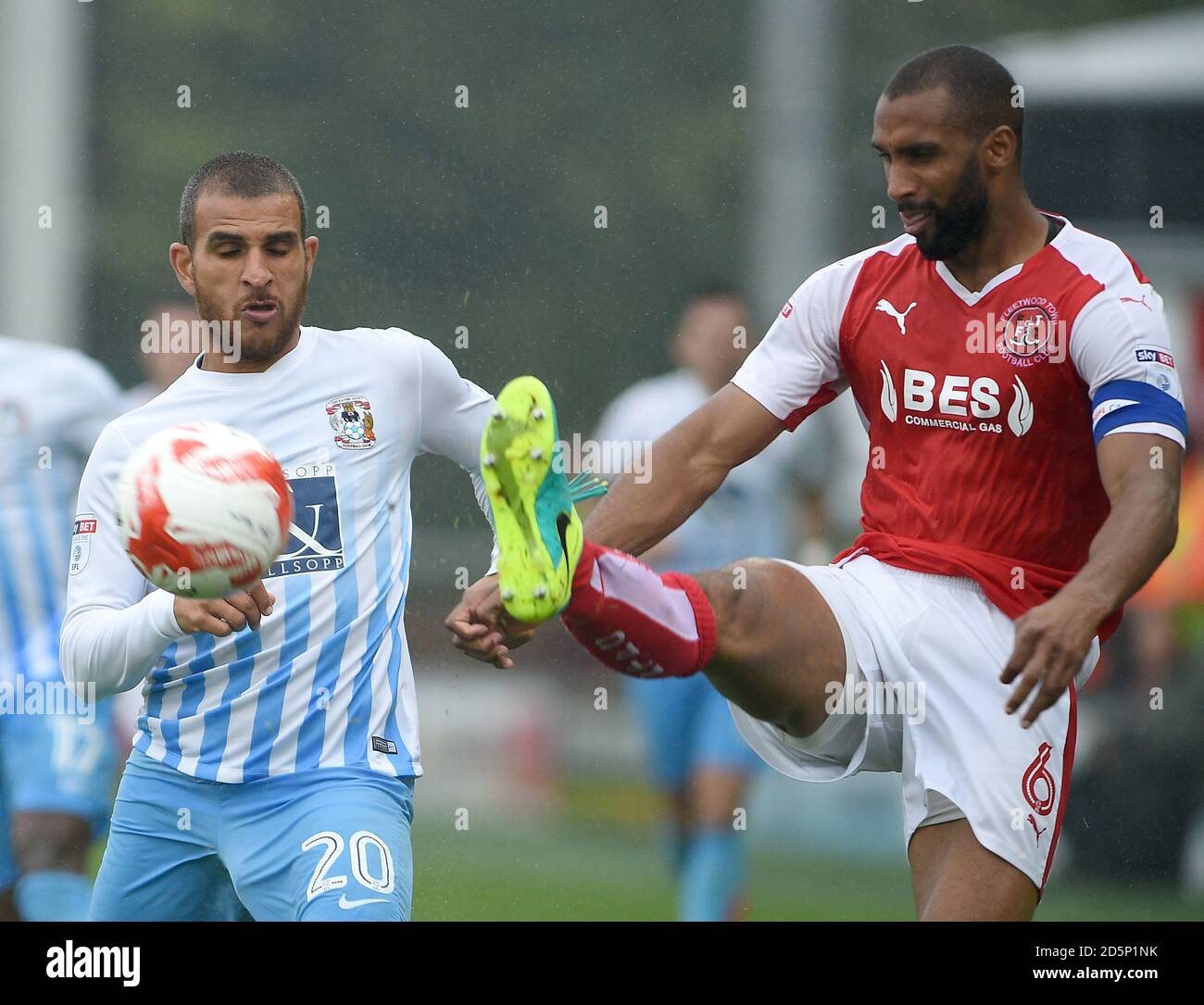 Fleetwood Town's Nathan Pond and Coventry City's Marcus Tudgay Stock ...