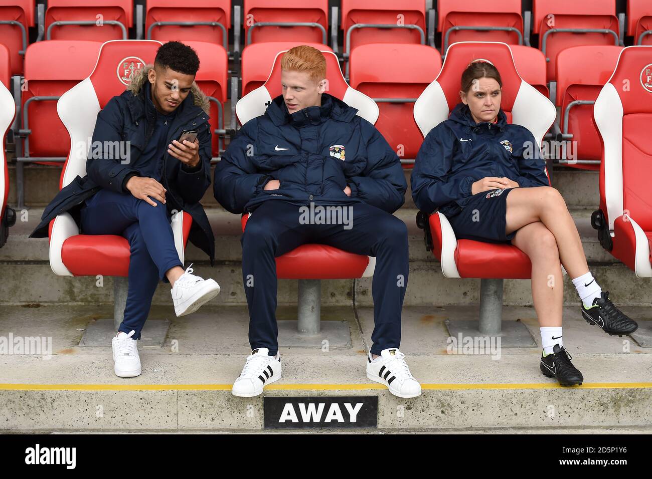 L-R: Coventry City's Dion Kelly-Evans, Ryan Haynes and Senior ...