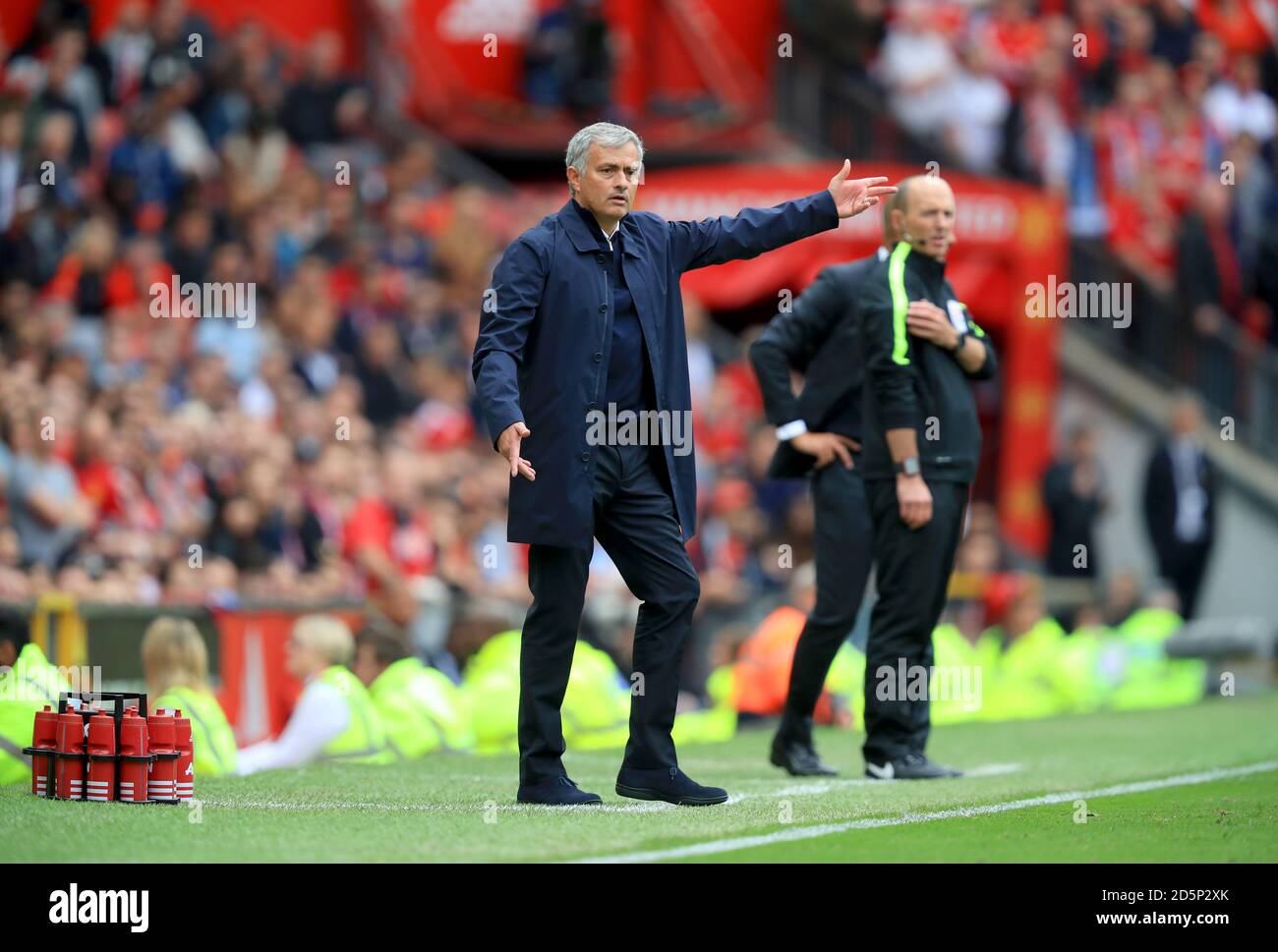 Manchester United manager Jose Mourinho reacts on the touchline Stock ...