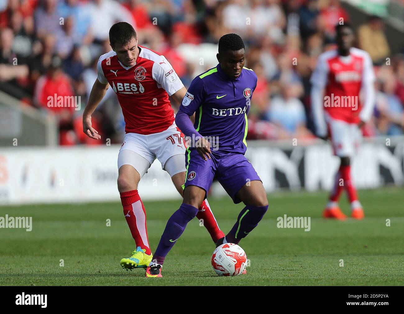 Fleetwood Town's Bobby Grant and Charlton Athletic's Ademola Lookman ...