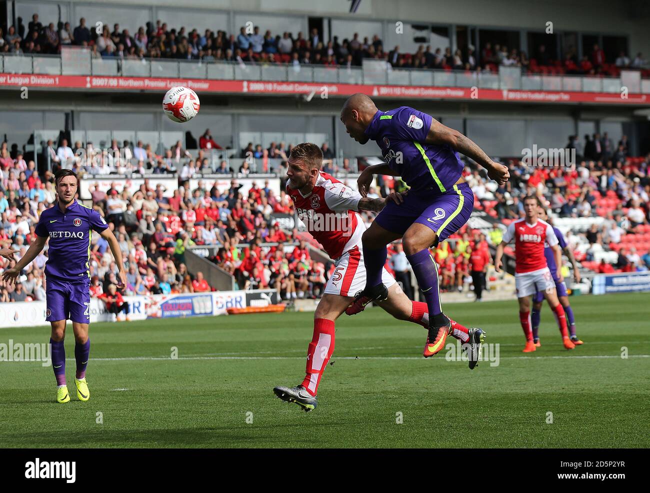 Charlton Athletic's Josh Magennis goes close with this header against ...