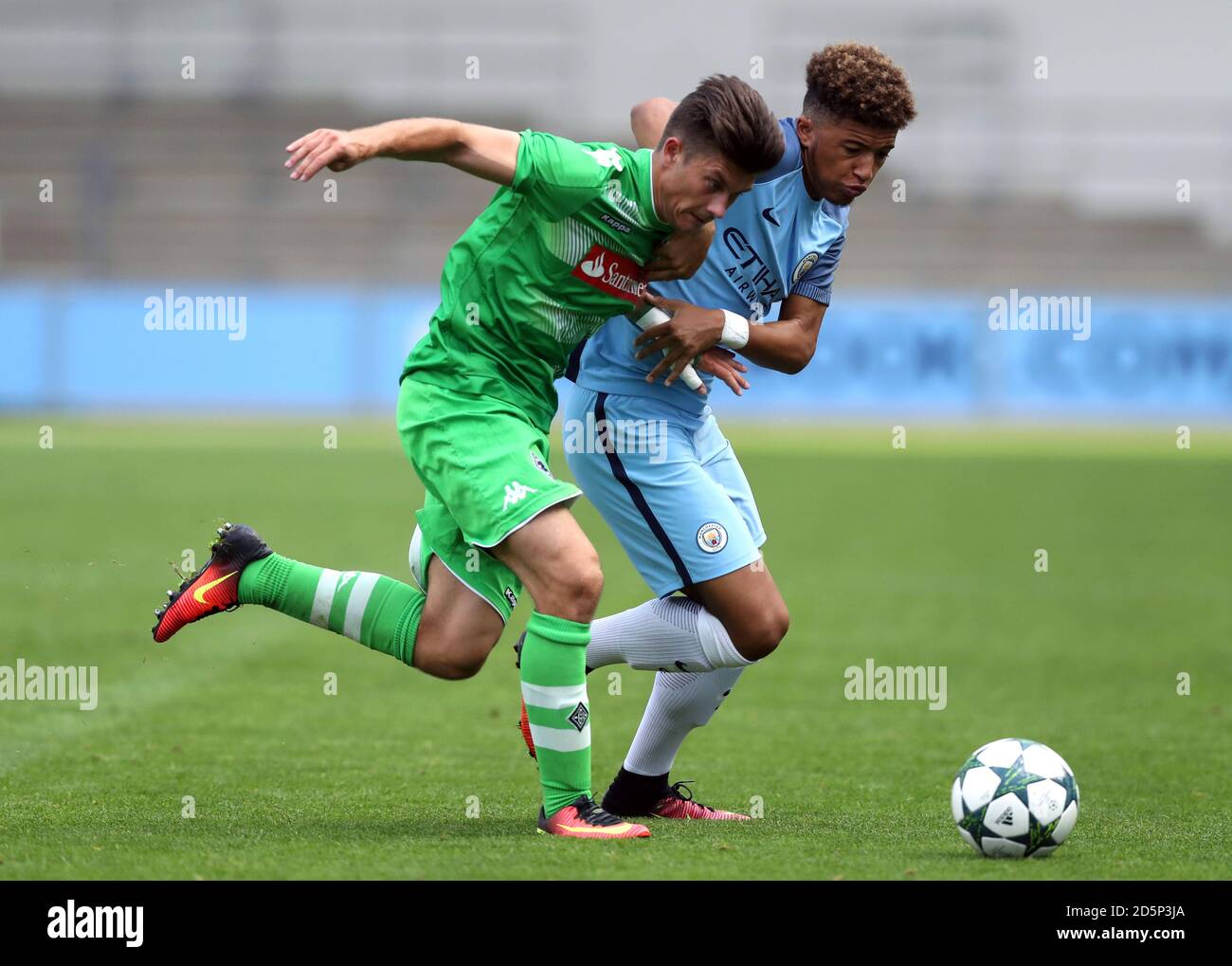 Manchester City's Jadon Sancho and Borussia Monchengladbach's Justin ...