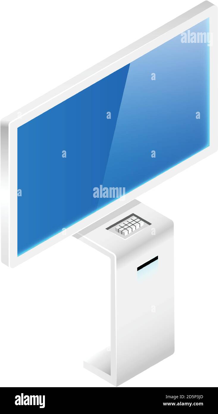 Wireless digital panel isometric vector illustration Stock Vector Image ...