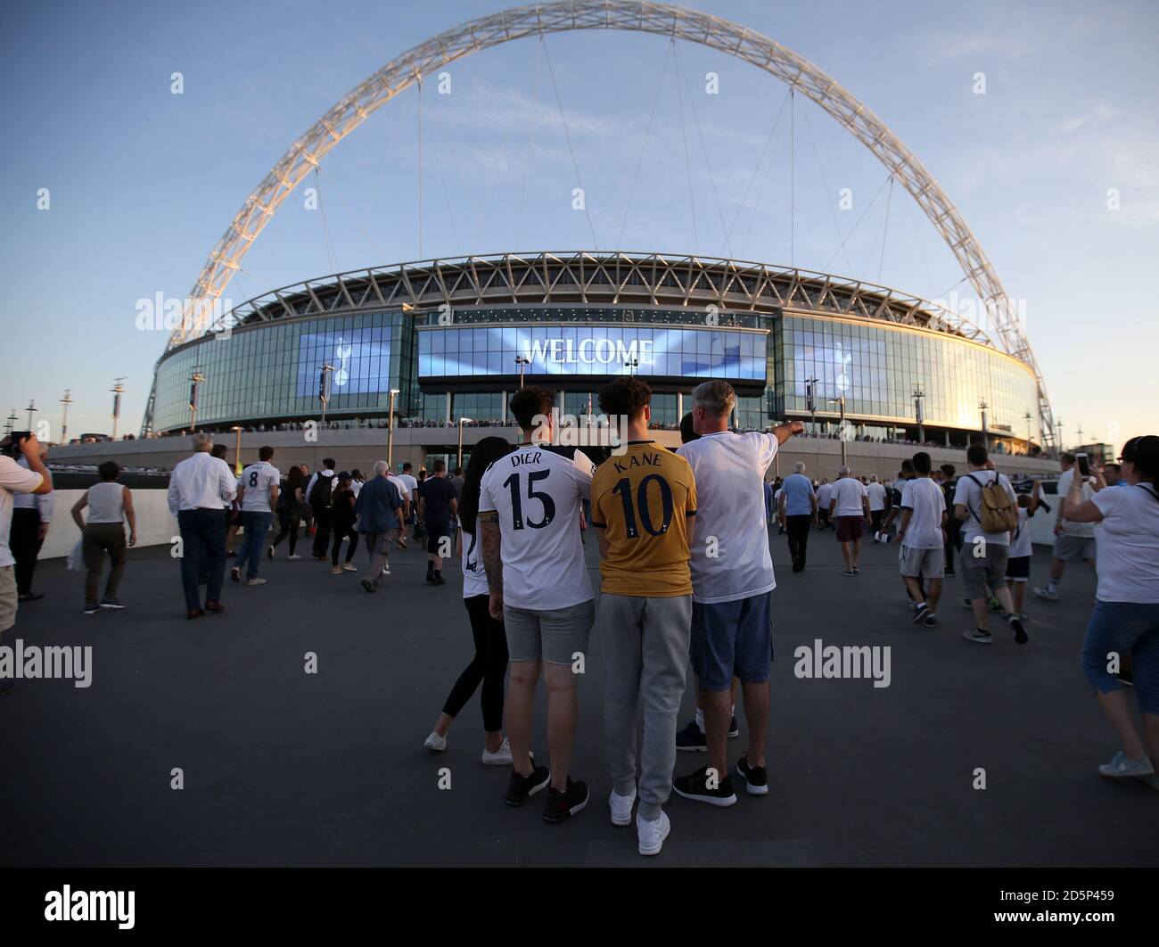 Tottenham Hotspur fans arriving before the game Stock Photo - Alamy