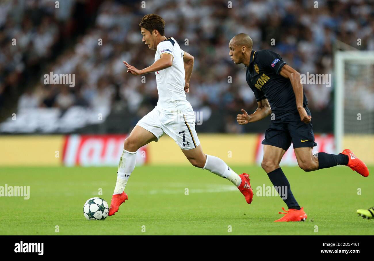 Tottenham Hotspur Heung-Min Son in action Stock Photo - Alamy