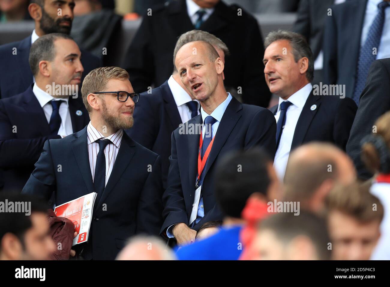 Referees' chief Mike Riley (centre) in the stands Stock Photo - Alamy