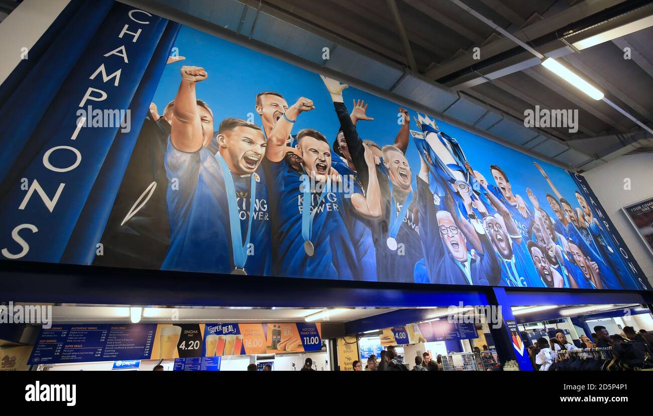 Mural inside king power stadium hi-res stock photography and images - Alamy