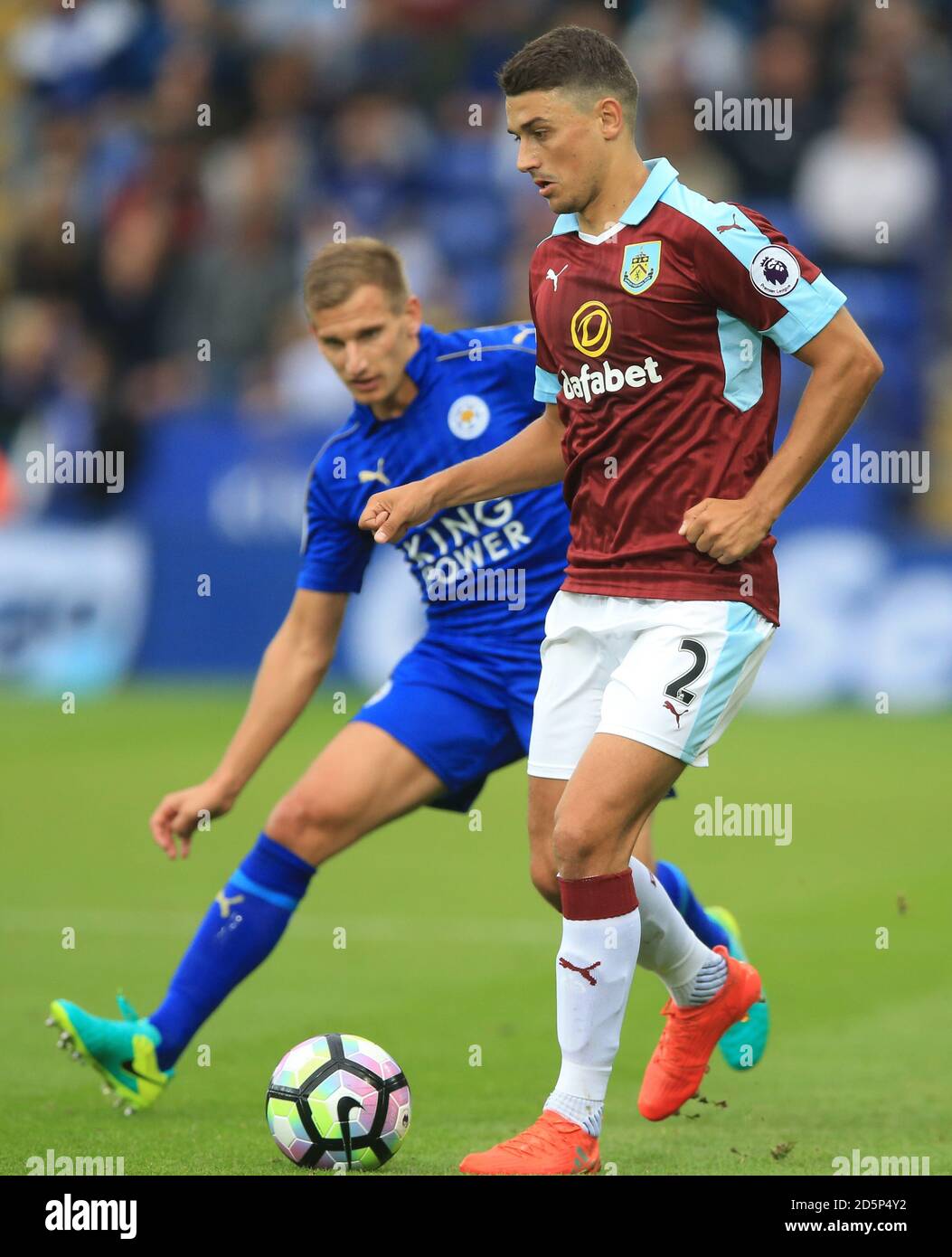 Action against leicester citys marc albrighton hi-res stock photography ...