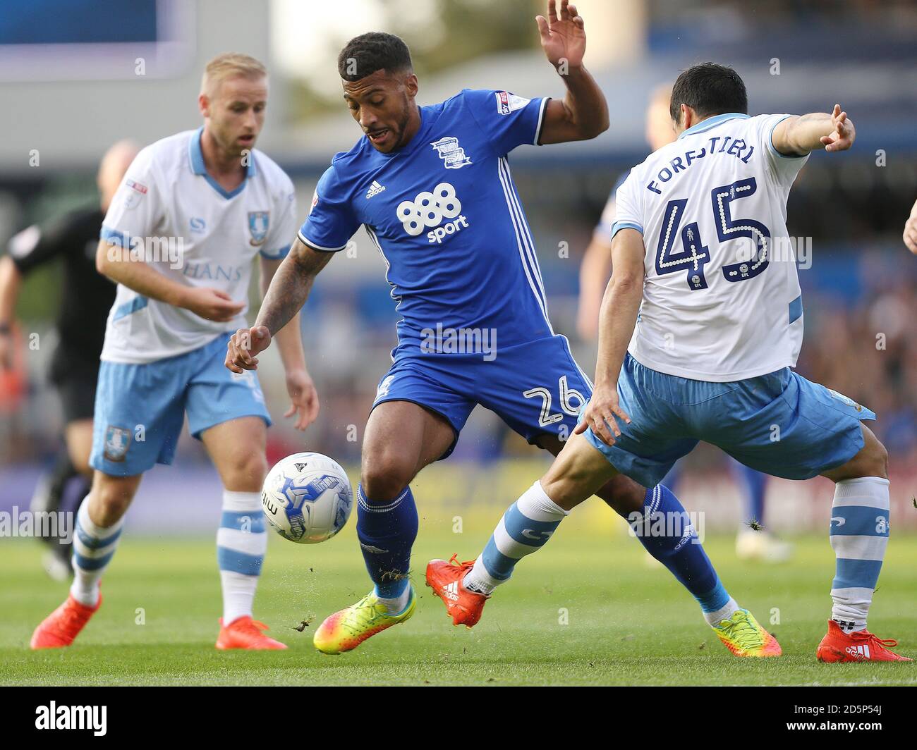 Birmingham City's David Davis and Sheffield Wednesday's Barry Bannan ...