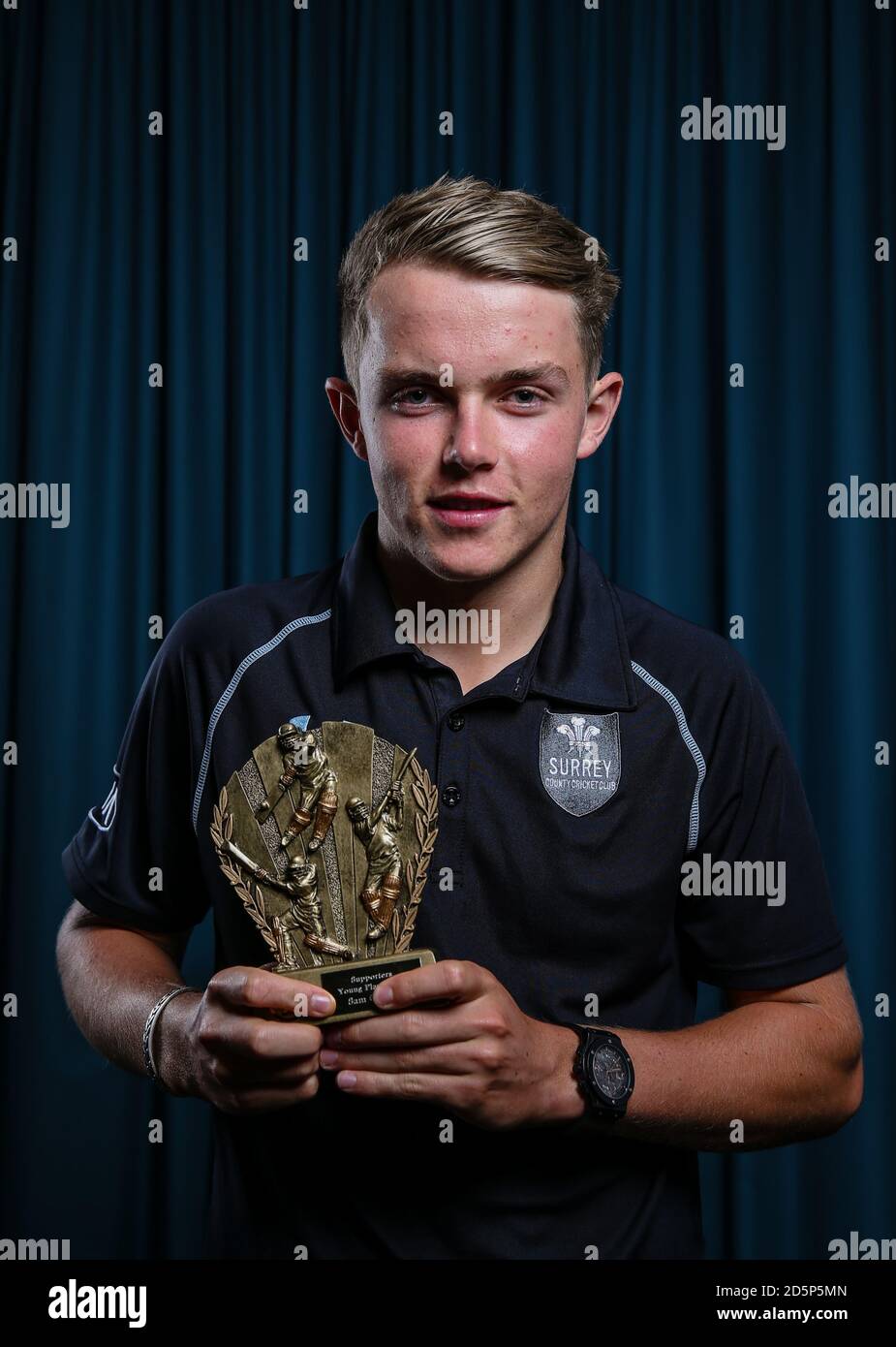 Sam Curran poses with his Supporters Young Player award during the ...