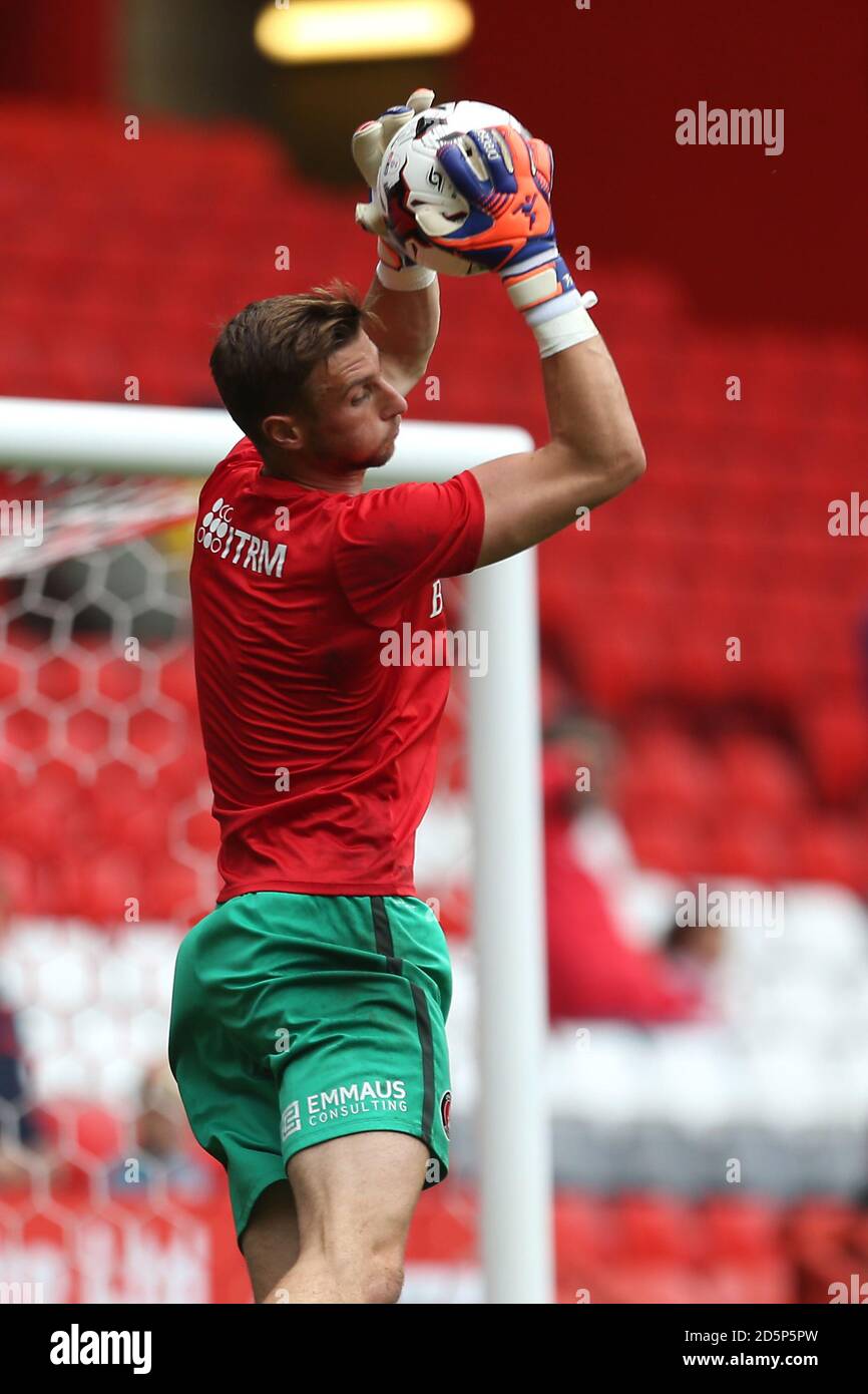 Charlton Athletic goalkeeper Declan Rudd Stock Photo - Alamy