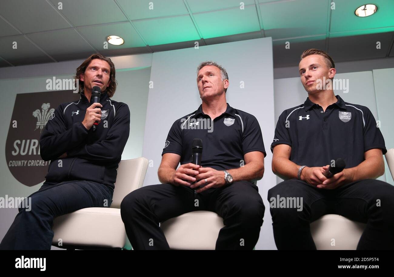 Surrey coach Alec Stewart and Tom Curran Stock Photo - Alamy