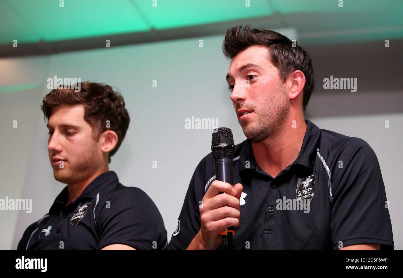 Surrey's Zafar Ansari and Mark Footitt Stock Photo - Alamy