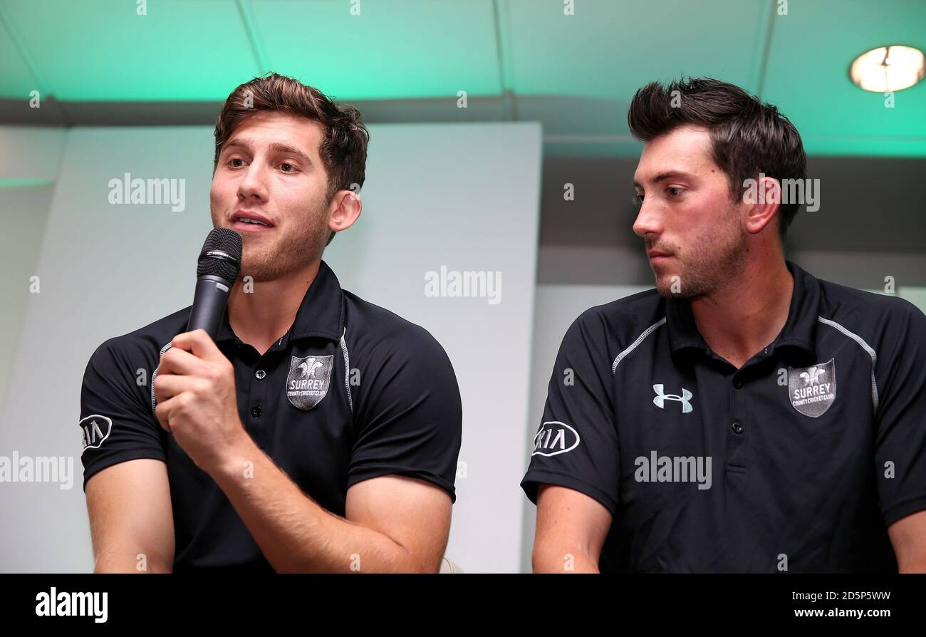 Surrey's Zafar Ansari and Mark Footitt Stock Photo - Alamy