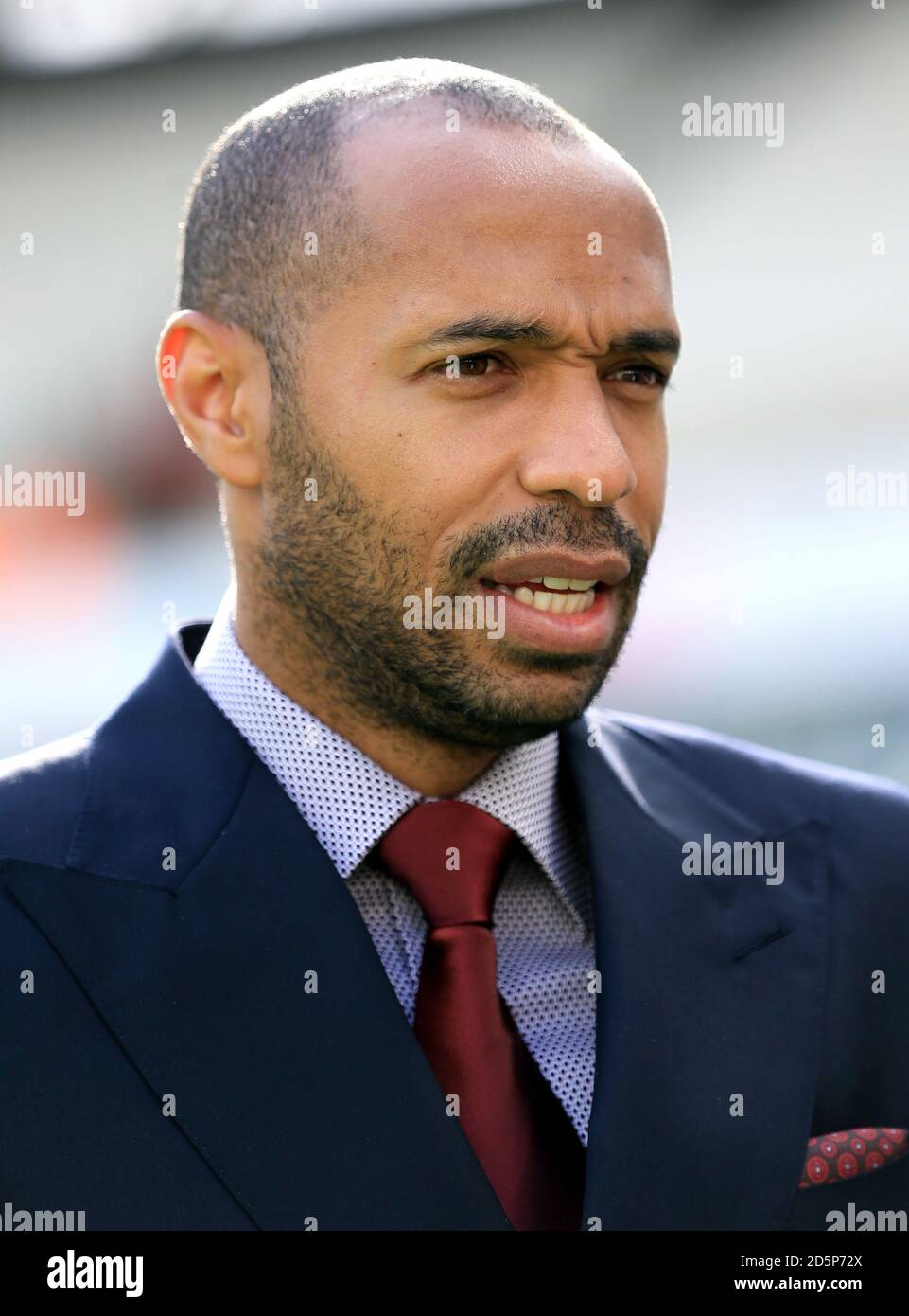 Sky Sports pundit Thierry Henry before the game Stock Photo - Alamy