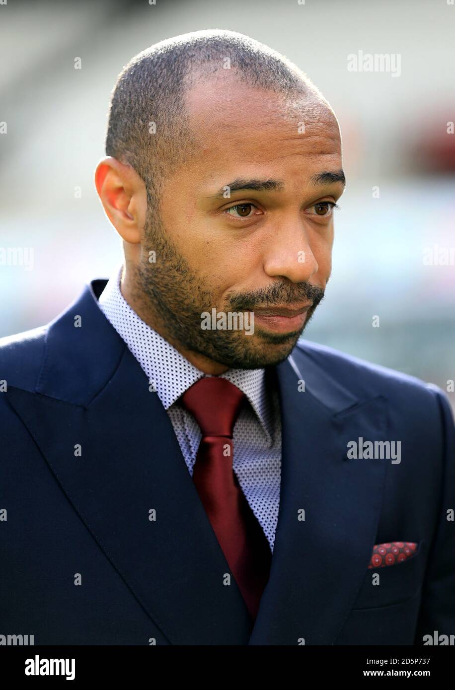 Sky Sports pundit Thierry Henry before the game Stock Photo - Alamy