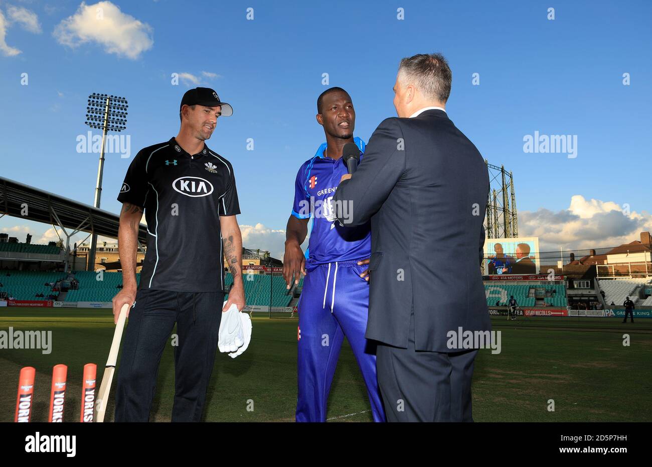 Kevin Pietersen (left), Darren Sammy (centre) and Darren Gough (right ...