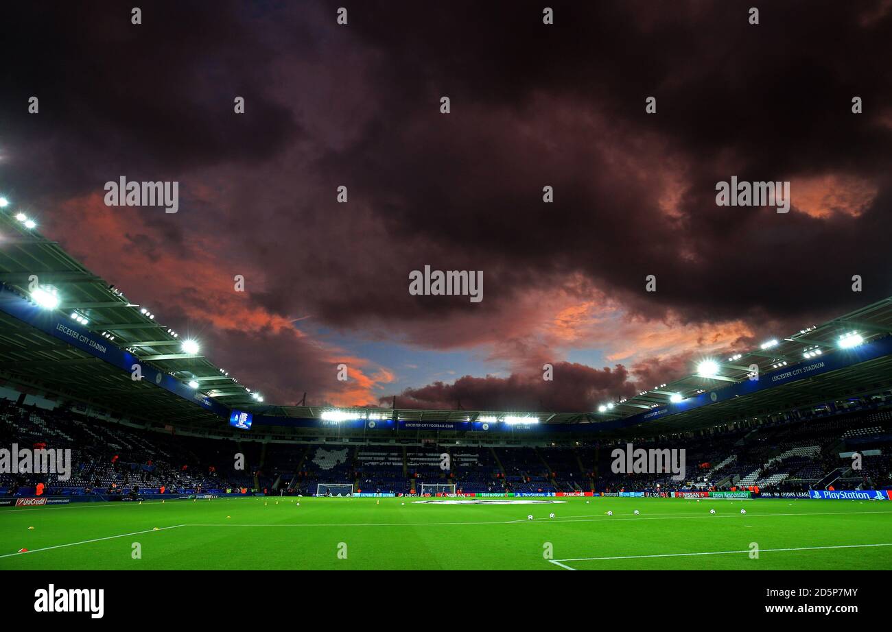 A general view of the King Power Stadium before kick off Stock Photo ...