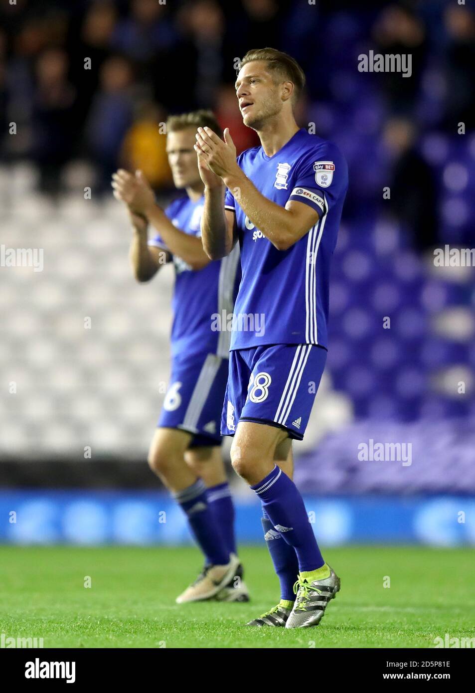 Birmingham City's Michael Morrison applauds the fans after the final ...