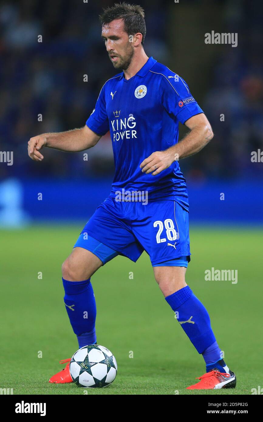 Leicester City's Christian Fuchs Stock Photo - Alamy