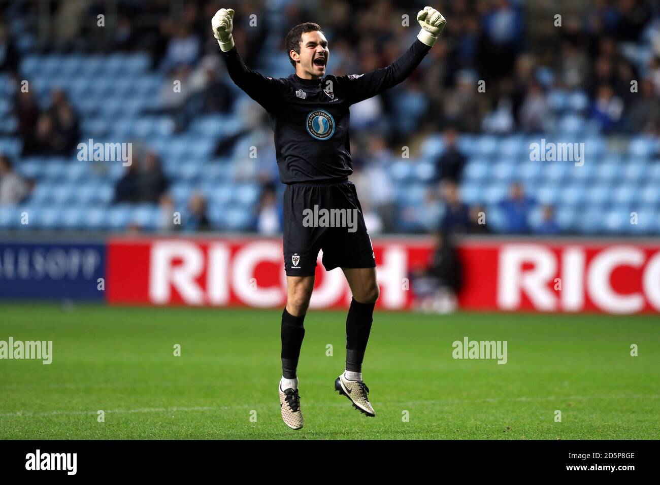 AFC Wimbledon's goalkeeper James Shea celebrates Stock Photo - Alamy