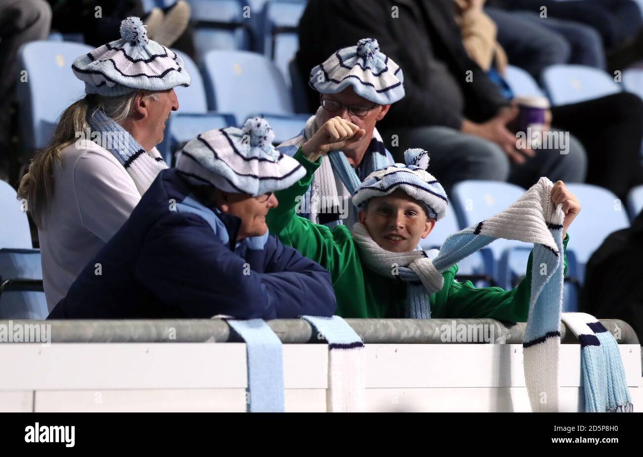 Coventry City fans in the stands Stock Photo - Alamy