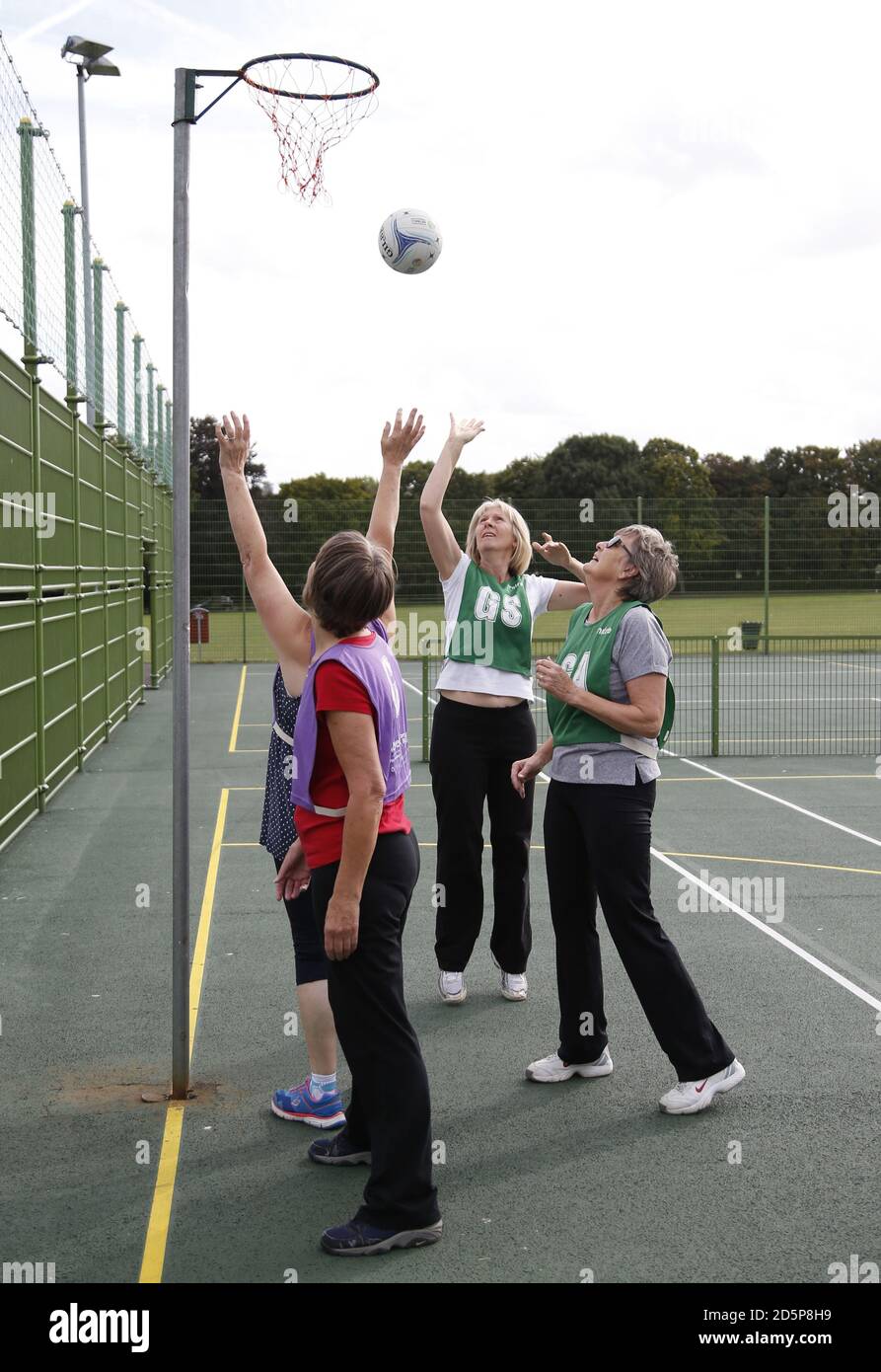 Participants take part in the Back to Netball and Walking Netball ...