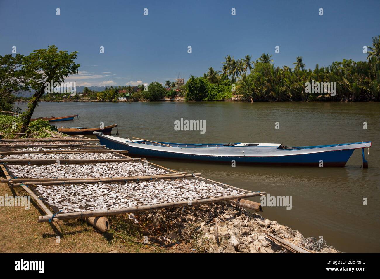 Fish drying on boat in hi-res stock photography and images - Alamy