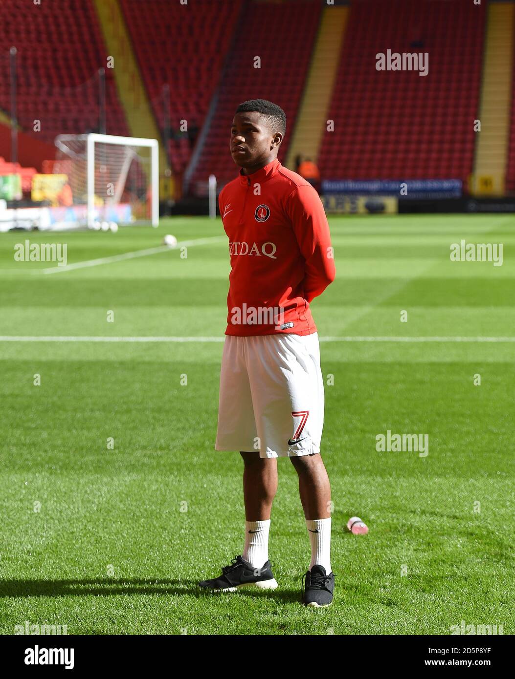 Charlton Athletic's Ademola Lookman prior to kick off Stock Photo - Alamy