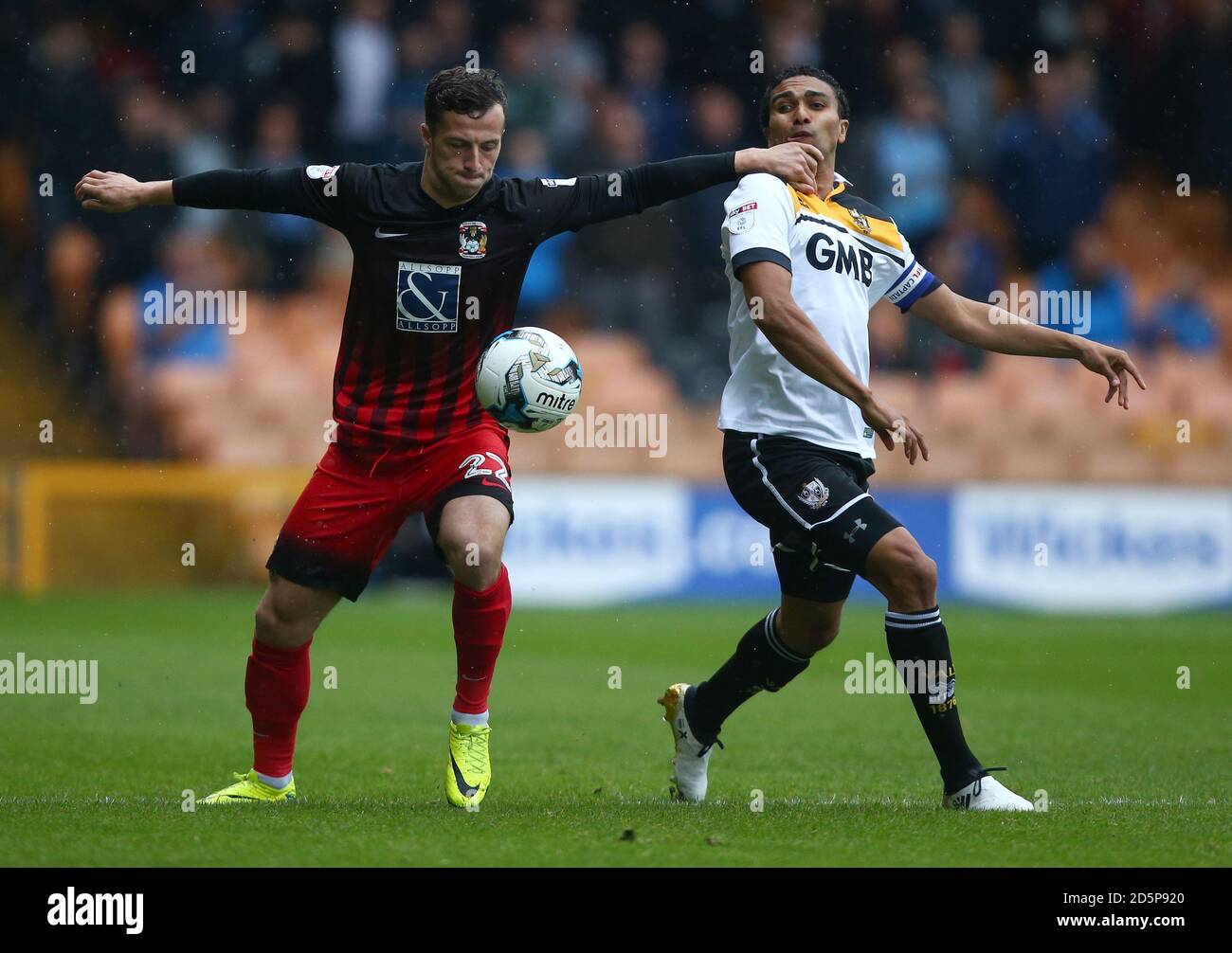 Port Vale's Jerome Thomas and Coventry City's Jamie Sterry Stock Photo ...