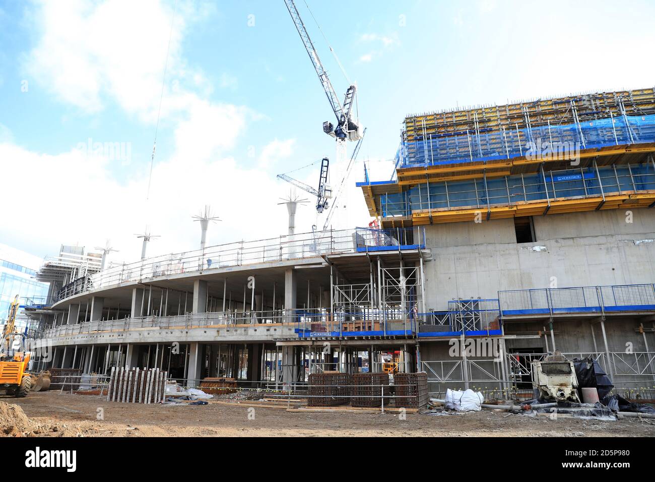 Construction progress on the new stadium site Stock Photo - Alamy