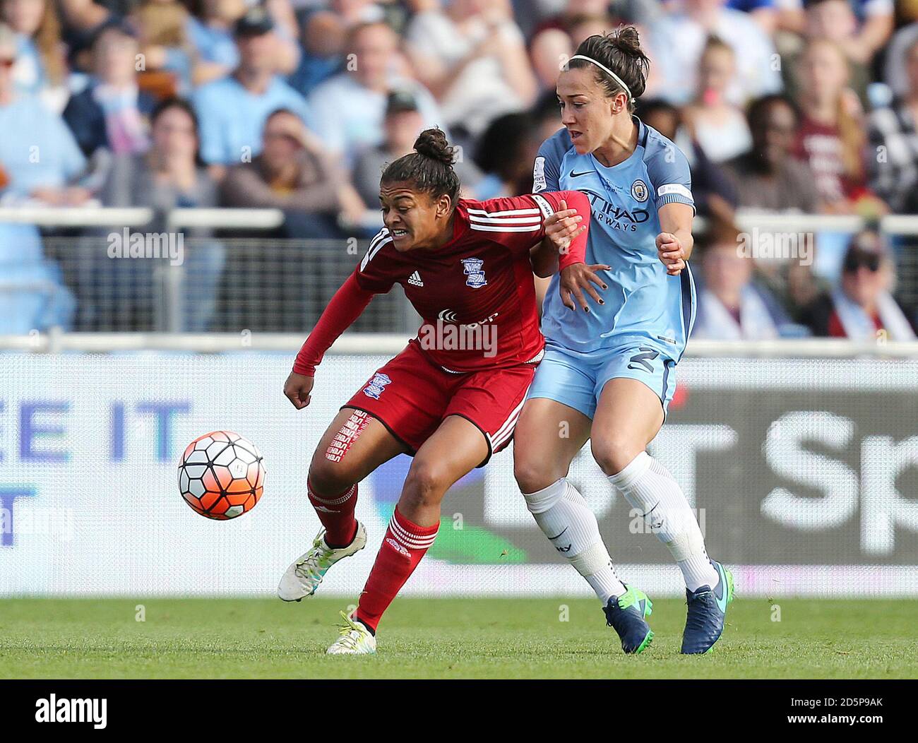 Manchester City Women's Lucy Bronze and Birmingham City Ladies' Jess ...