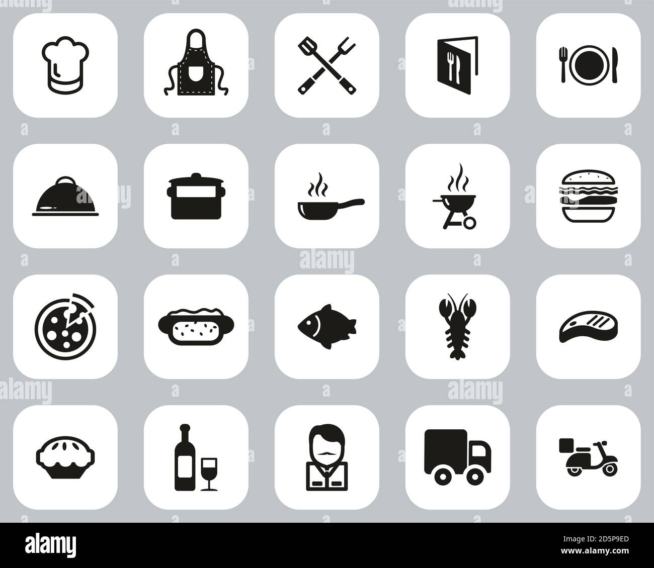 Barbecue pot black white Stock Vector Images - Alamy