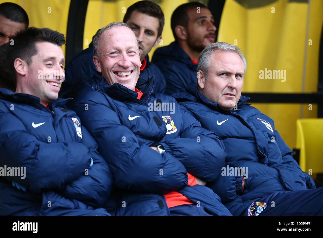 L-R: Coventry City Physiotherapist Dave Hart, goalkeeper coach Steve ...