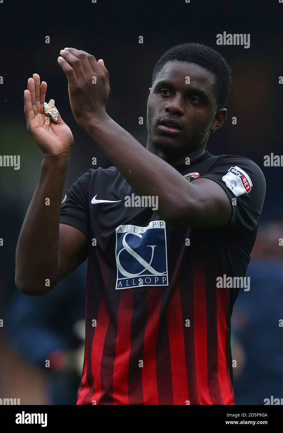 Coventry City's Andre Wright acknowledges the travelling support Stock Photo - Alamy