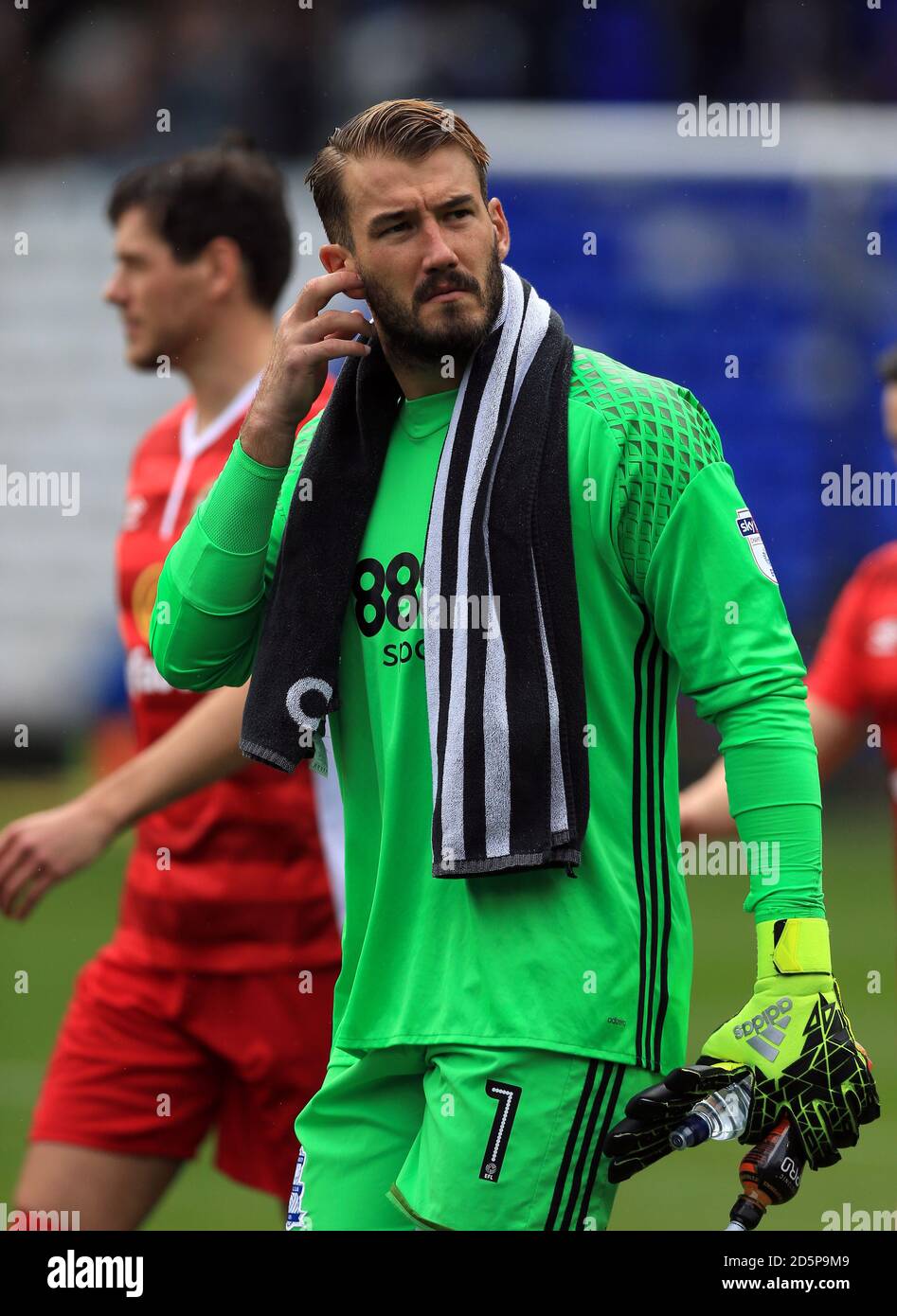 Birmingham City goalkeeper Adam Legzdins Stock Photo - Alamy