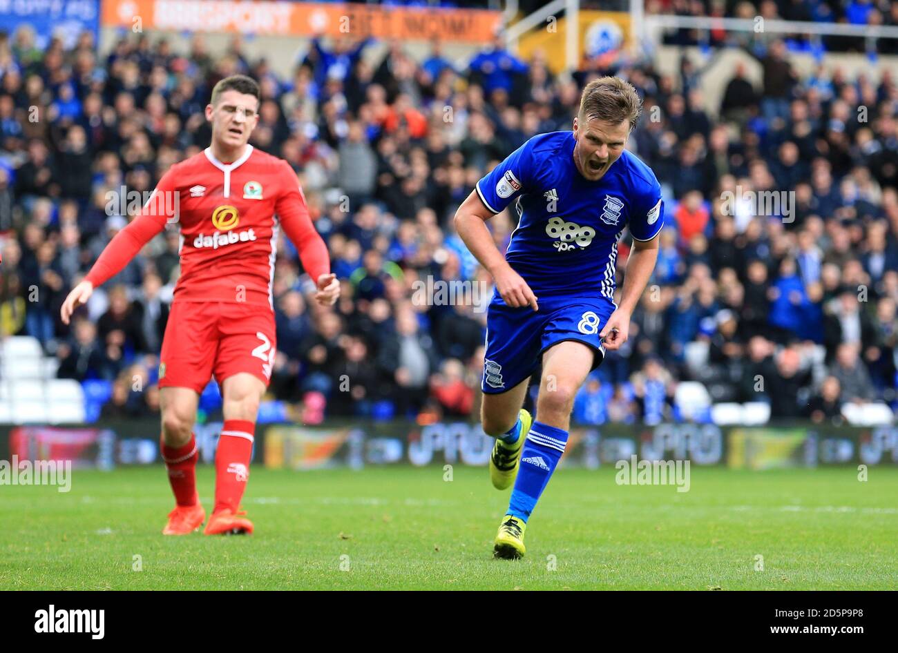 Birmingham City's Stephen Gleeson celebrates after he scores his sides ...