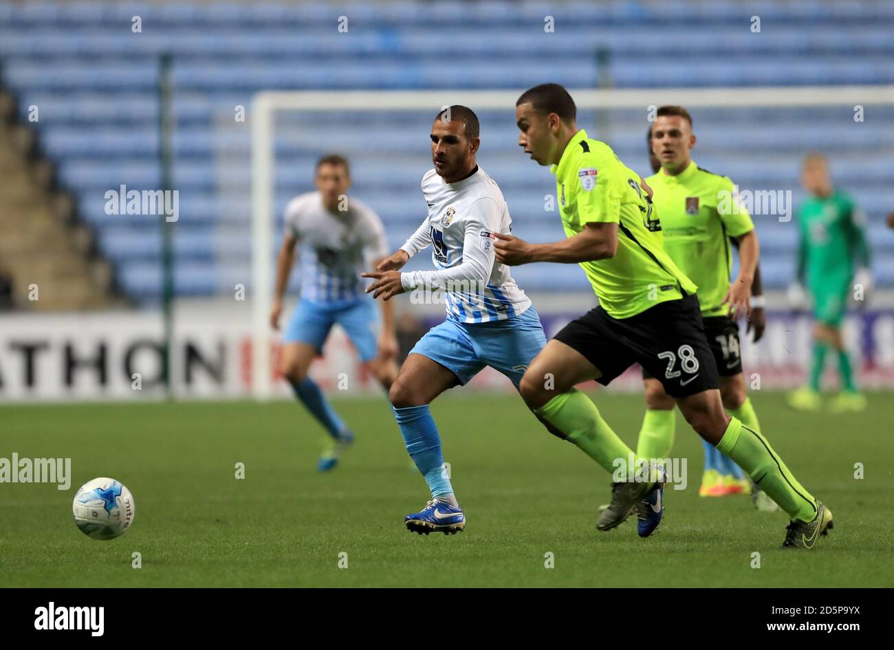 Coventry City's Marcus Tudgay (left) and Northampton Town's Rodney ...